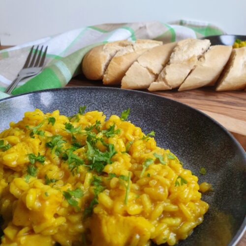 Risotto med karry og kylling opskrift – #Hashtagmor