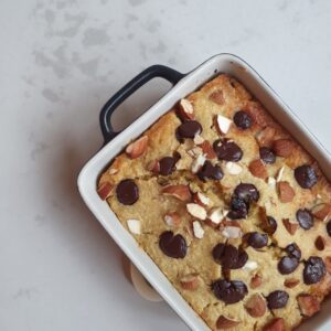 Bagt havregrød med mandler og appelsin – #Hashtagmor